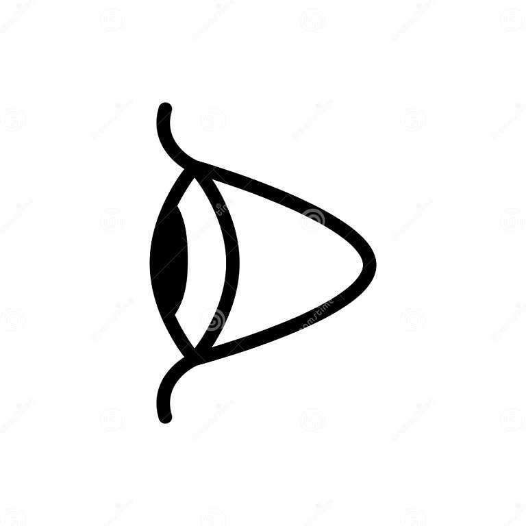 Eye Side Icon, Vector Illustration Stock Vector - Illustration of watch ...
