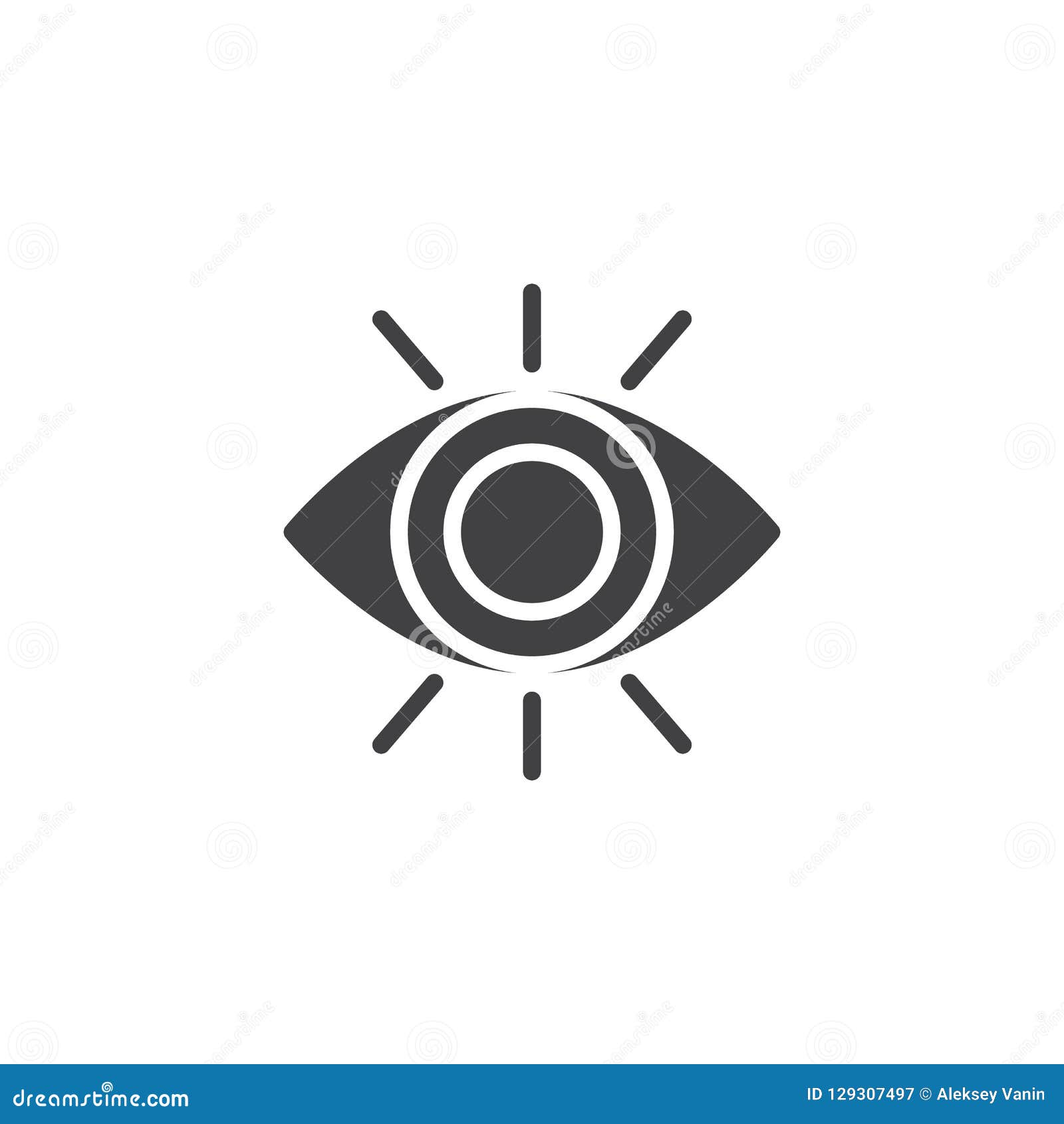 Eye sight vector icon stock vector. Illustration of eyesight - 129307497