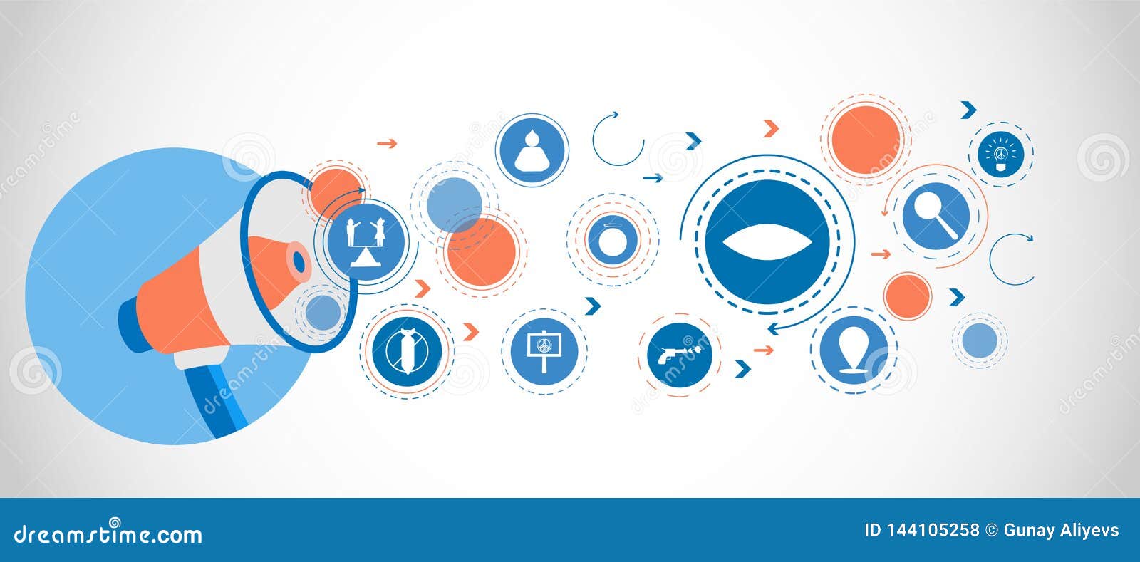 Eye With A Sign Of Peace Icon. From Human Rights Set Stock Illustration ...