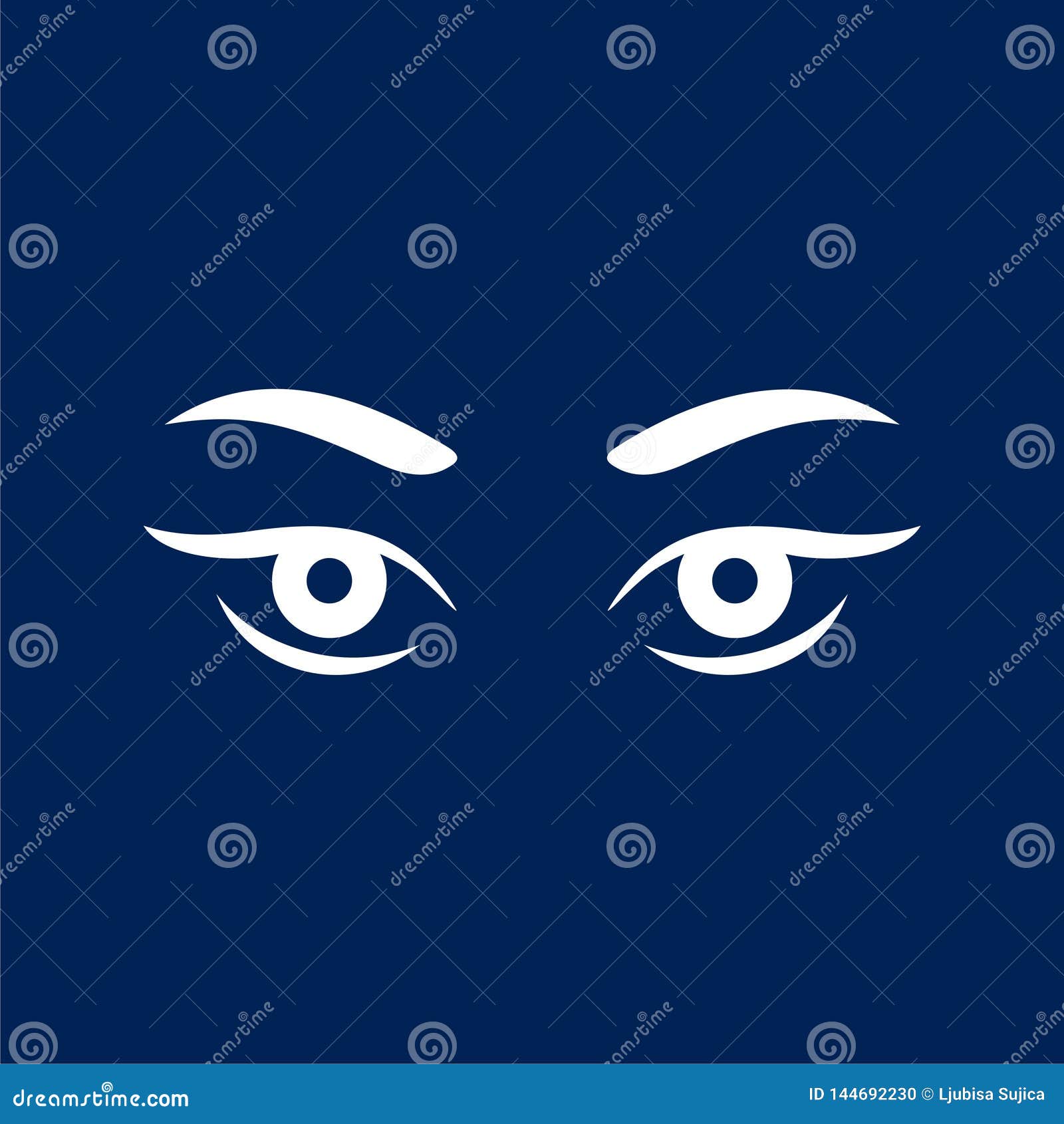 Eye Simple Sticker - Vector Illustration Stock Vector - Illustration of ...