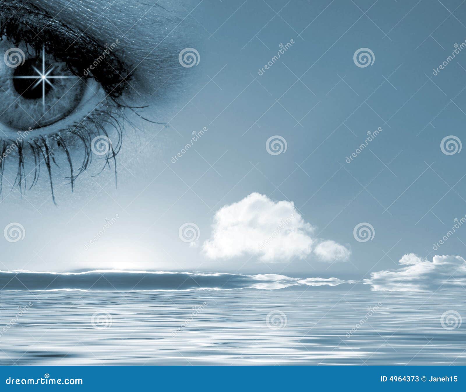 Eye in the sky stock illustration. Illustration of close - 4964373