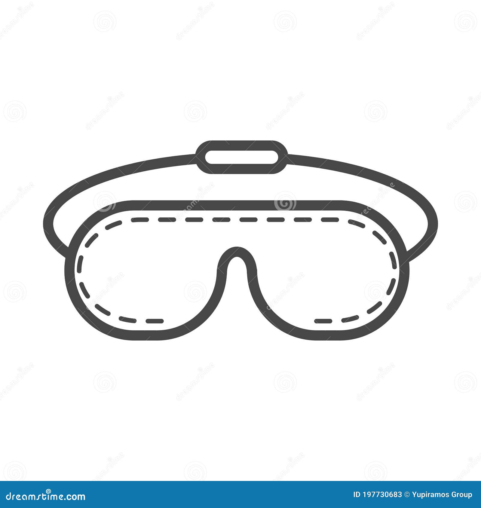 Eye Sleep Mask Accessory Linear Icon Style Stock Vector - Illustration ...