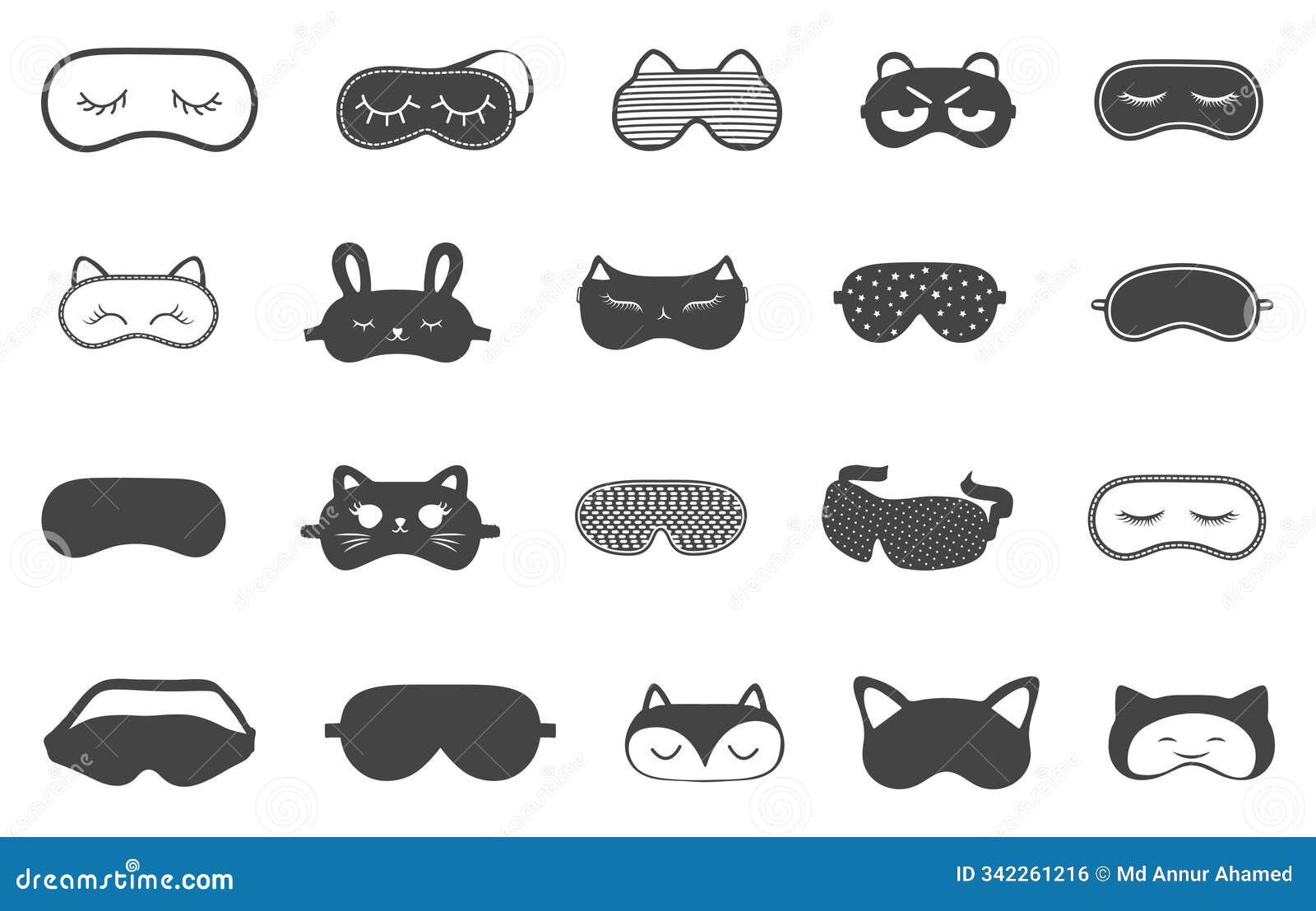 Eye Sleep Mask Vector, Eye Sleep Mask Silhouette, Sleep Mask Vectors ...