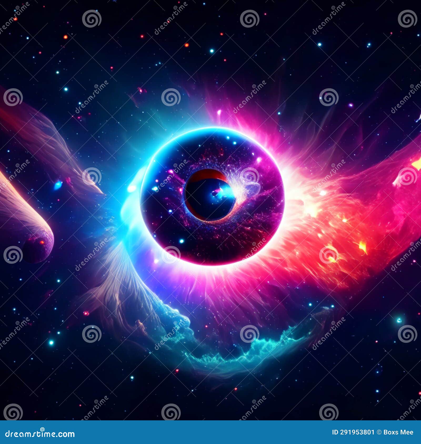 Eye in Space. Abstract Cosmic Background. Vector Illustration Stock ...