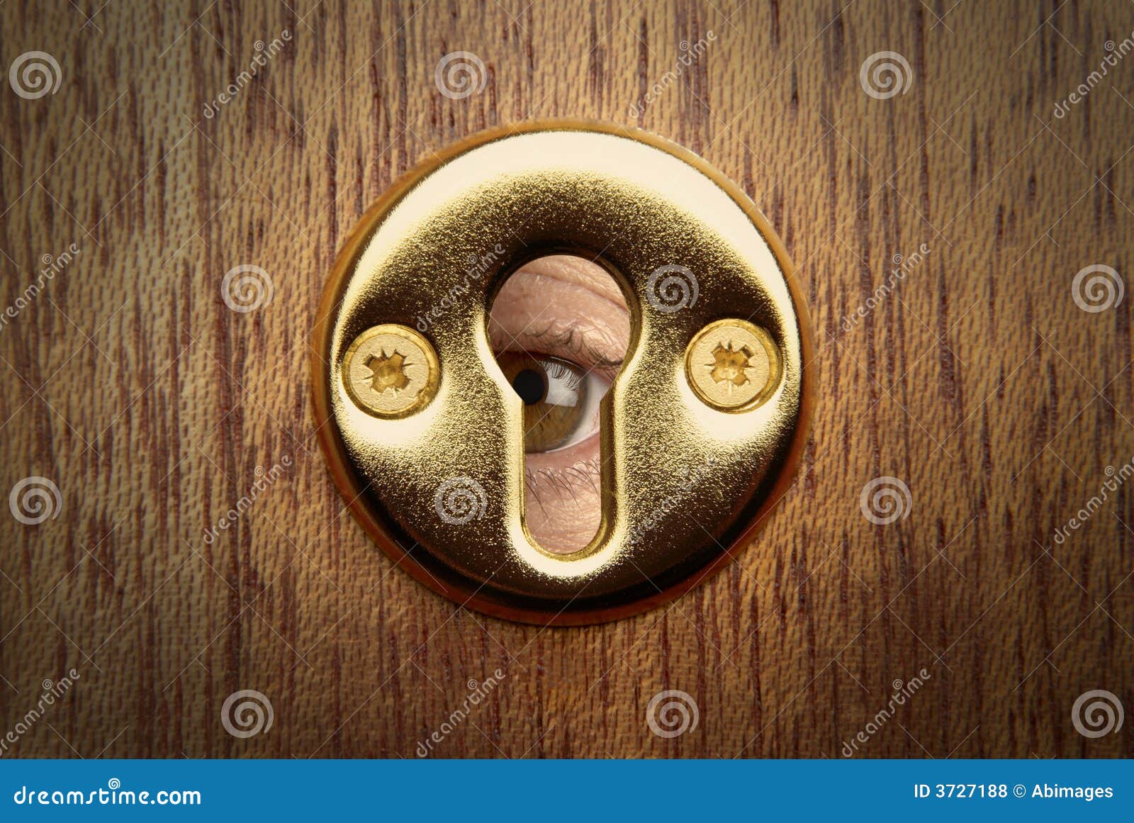 Eye Looking through Keyhole Viewing Stock Photo - Image of peek ...
