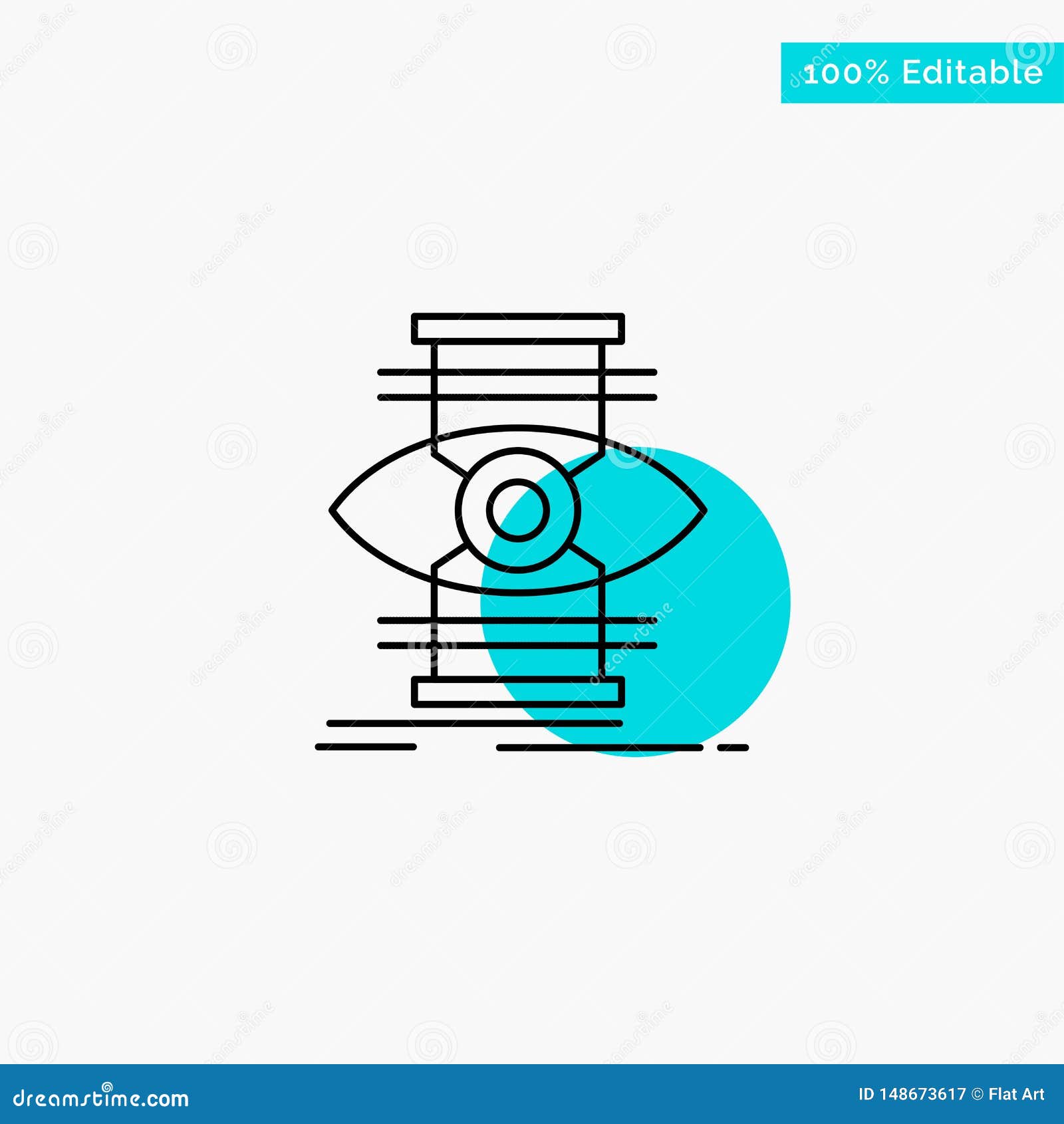 Eye, Success, Focus, Optimize Turquoise Highlight Circle Point Vector ...