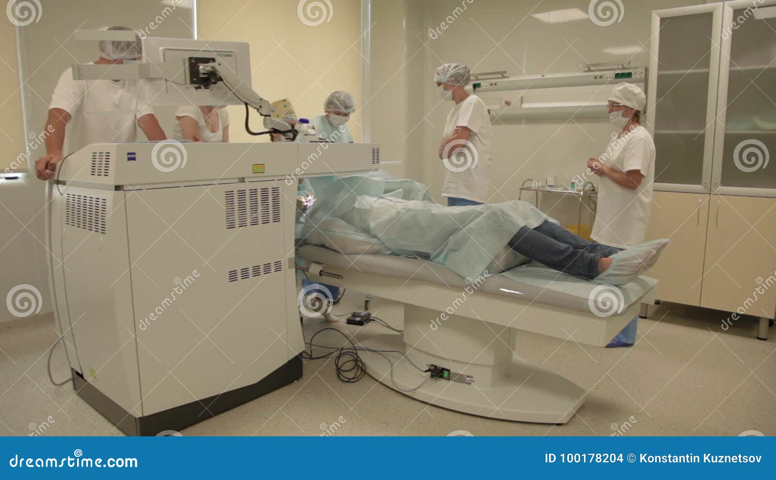 Eye Surgery with Excimer Laser Stock Footage - Video of patient ...