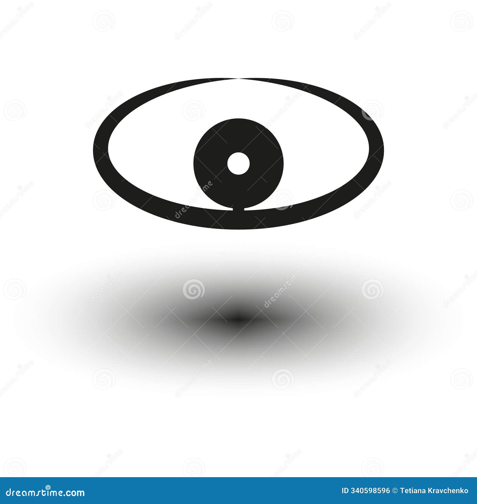 Eye Symbol Icon. Vision Focus Vector. Optical Graphic Design. Shadow ...