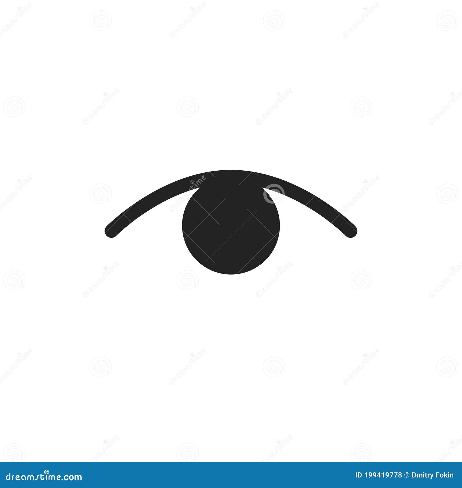 Eye Icon in Minimalistic Flat Design Style, Vector Illustration Stock ...