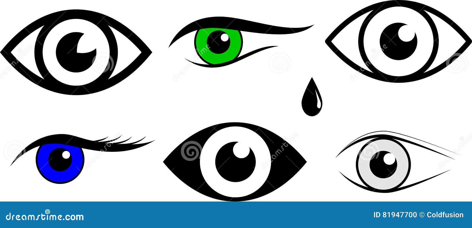 Eye symbols stock vector. Illustration of makeup, person - 81947700