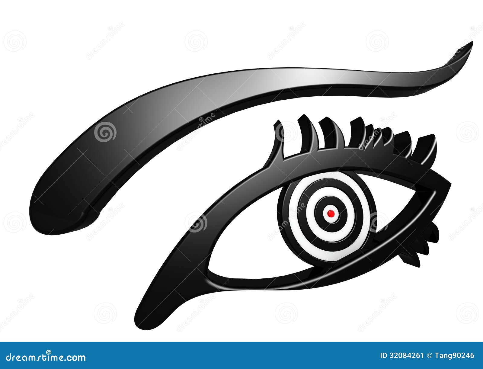 Eye on target stock illustration. Illustration of concentric - 32084261