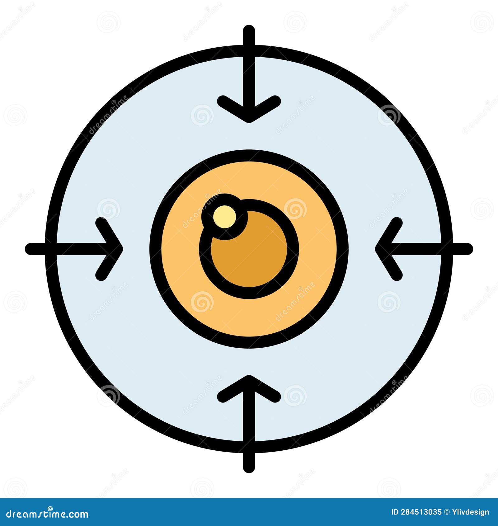 Eye Target Icon Vector Flat Stock Illustration - Illustration of visual ...