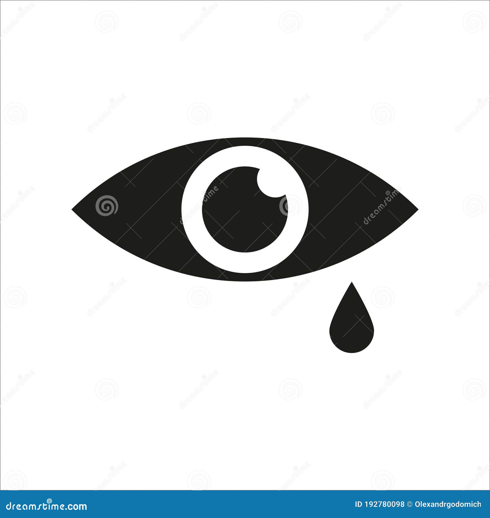 Eye with Tear Icon Vector Illustration Stock Illustration ...