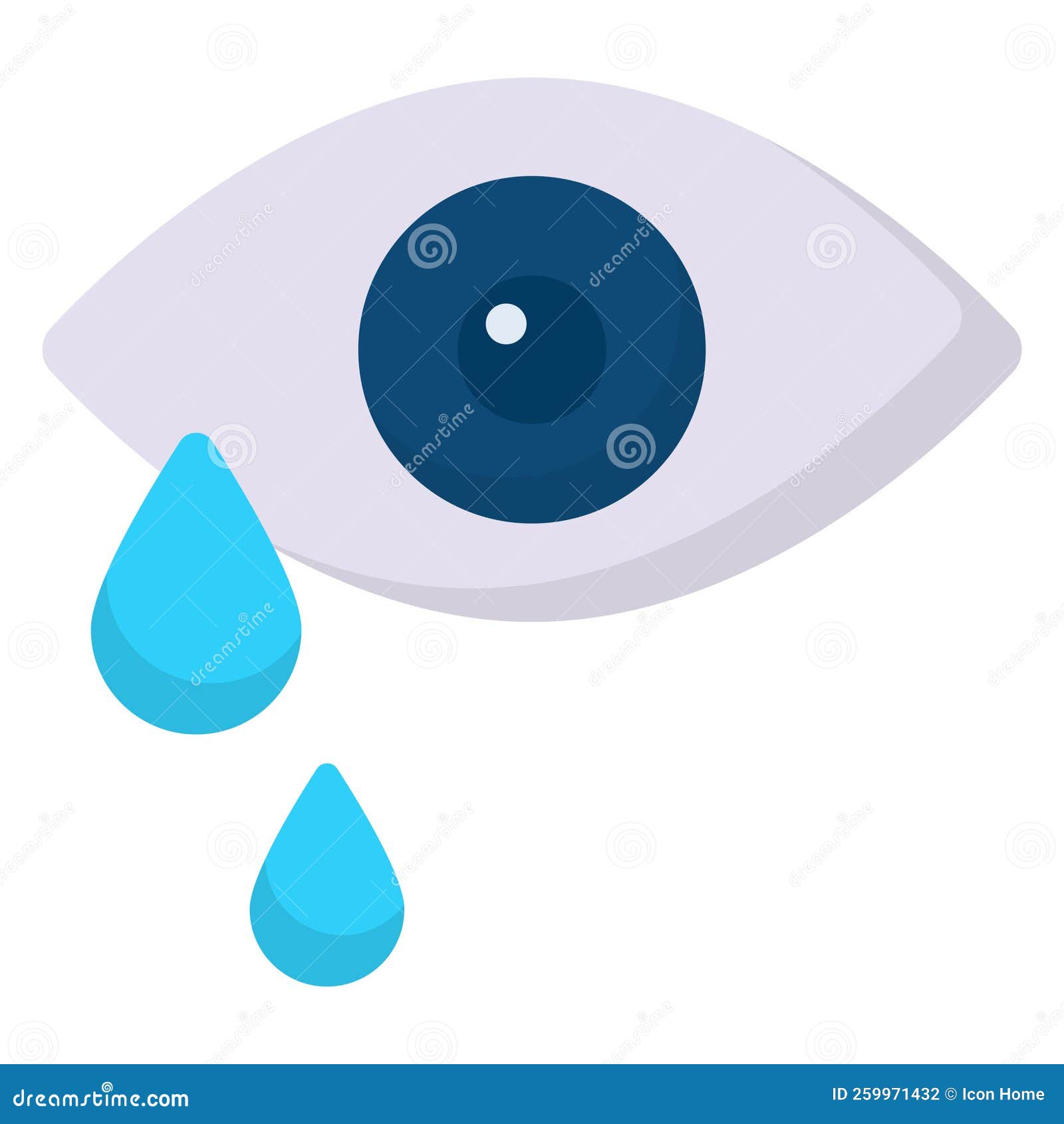 Tears Drops. Water Drop, Crying Eyes. Emotional Expression Eye With ...