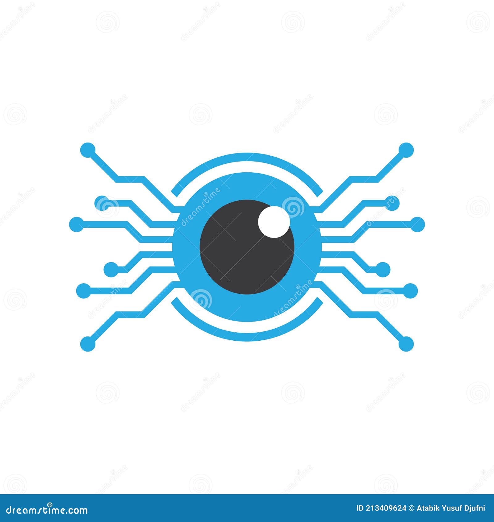 Eye tech logo images stock vector. Illustration of vision - 213409624