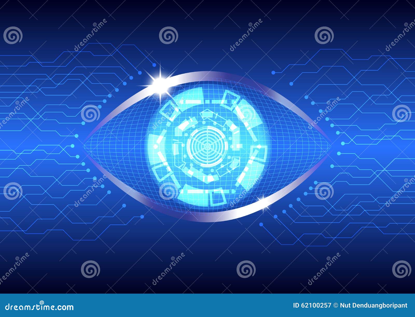 Eye technology stock vector. Illustration of idea, digital - 62100257