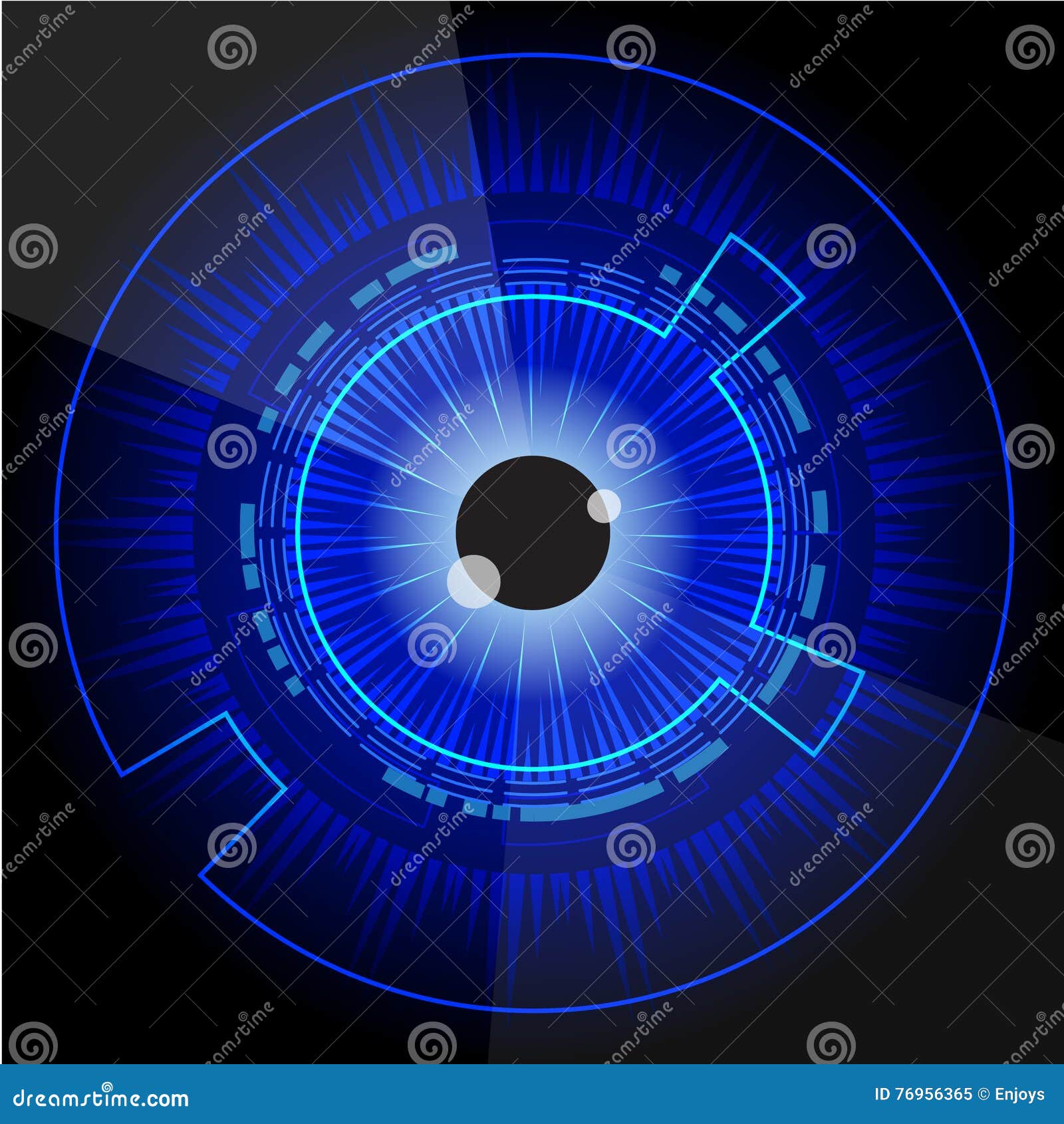 Eye Technology Style on Background Stock Illustration - Illustration of ...