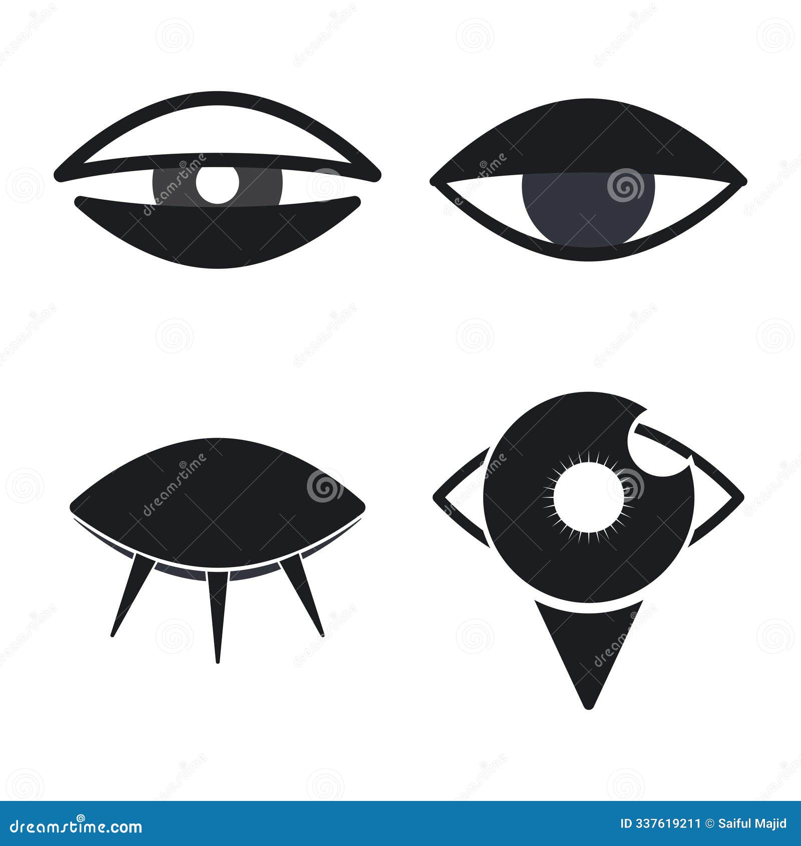 Eye Template Icon stock illustration. Illustration of pictogram - 337619211