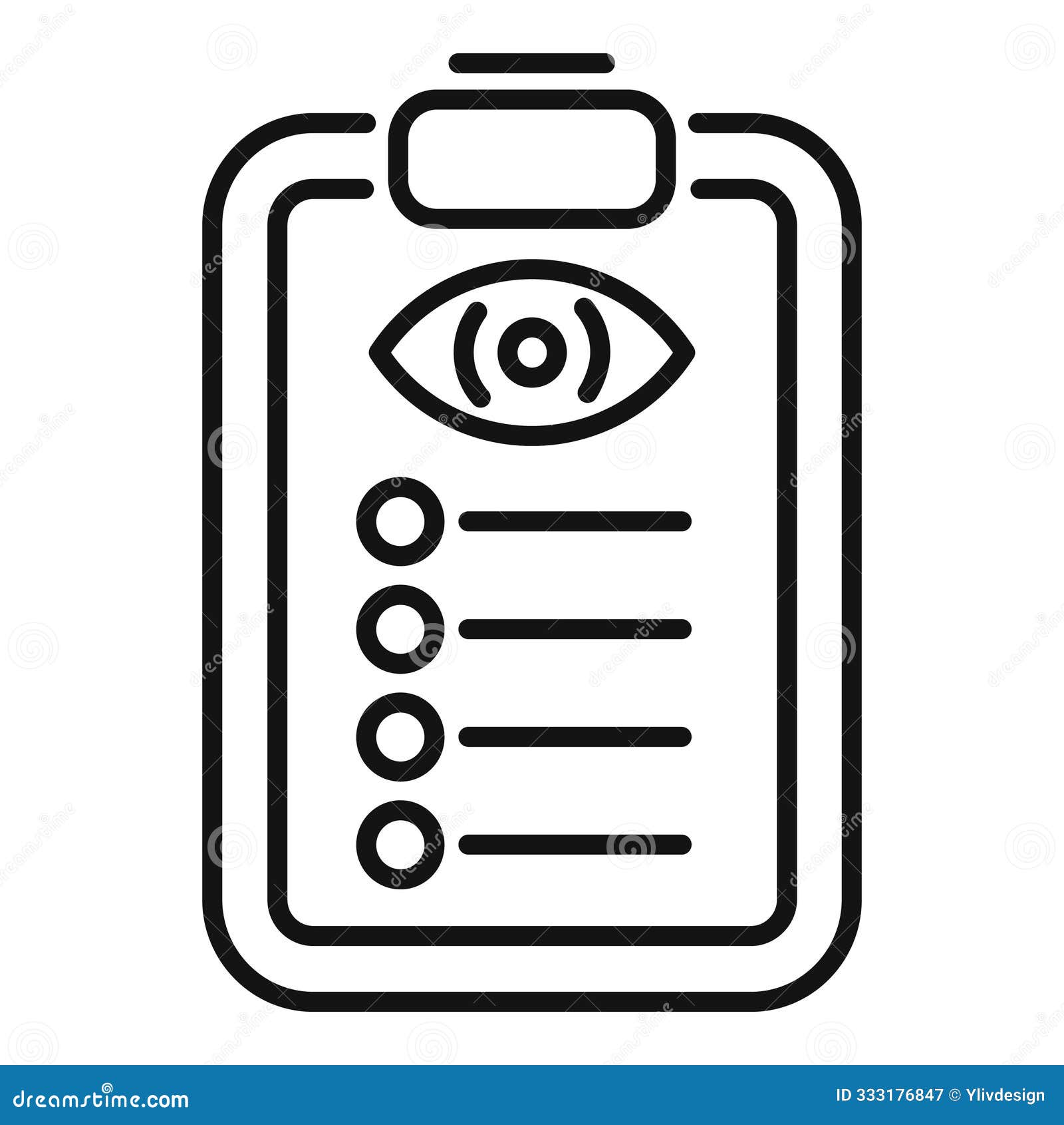 Eye Test Checklist Assessing Vision and Eyesight Stock Illustration ...