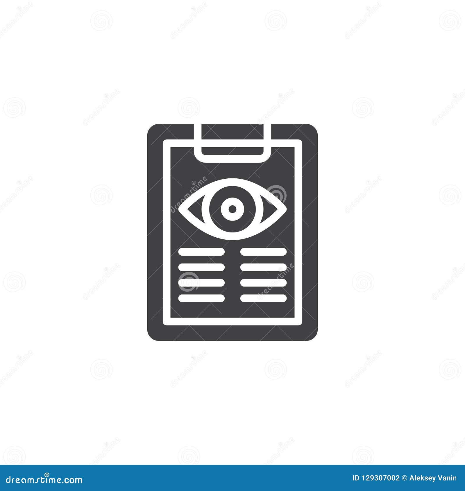 Eye Test Document Vector Icon Stock Vector - Illustration of design ...
