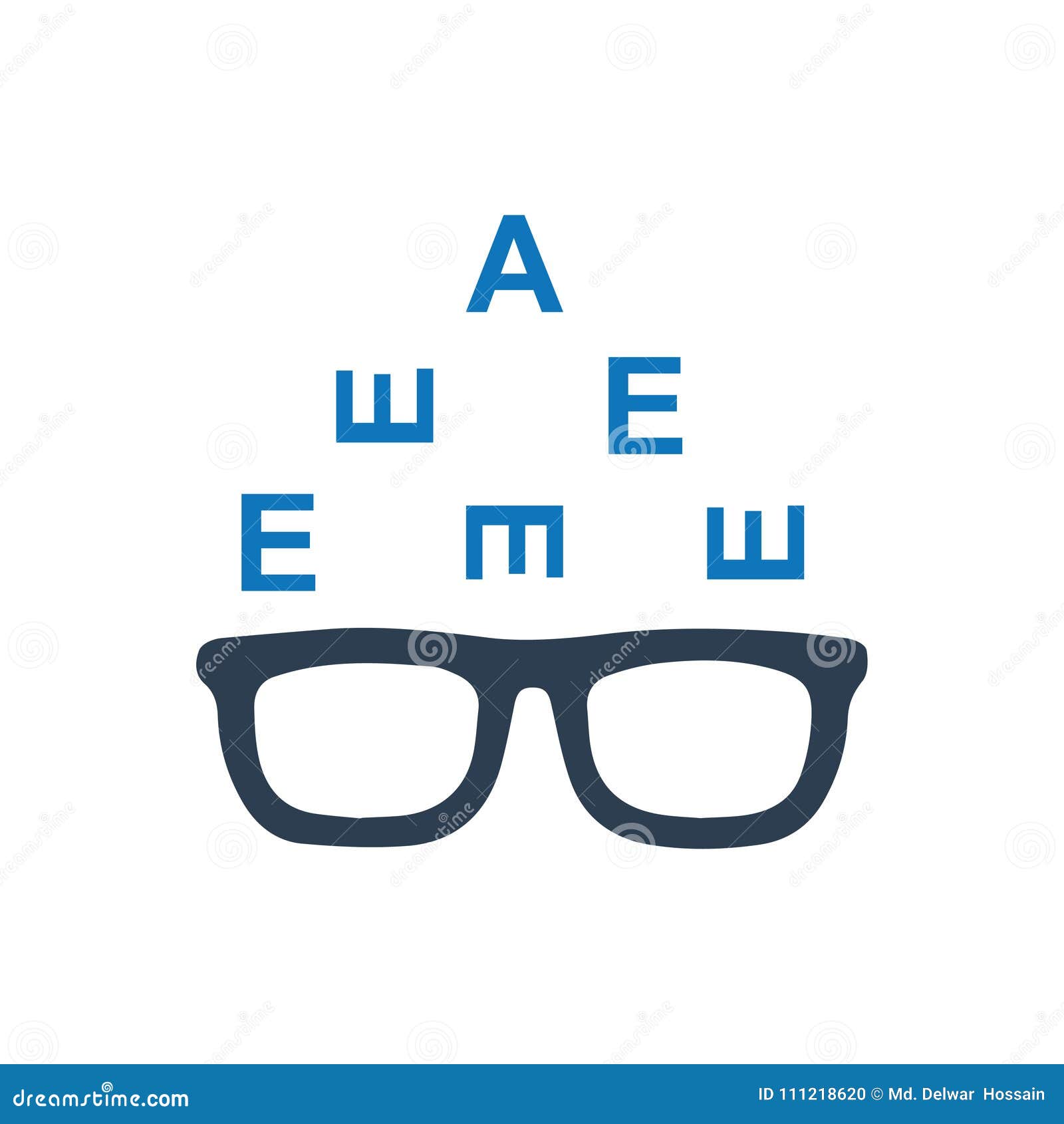Eye Test Icon stock vector. Illustration of optometry - 111218620