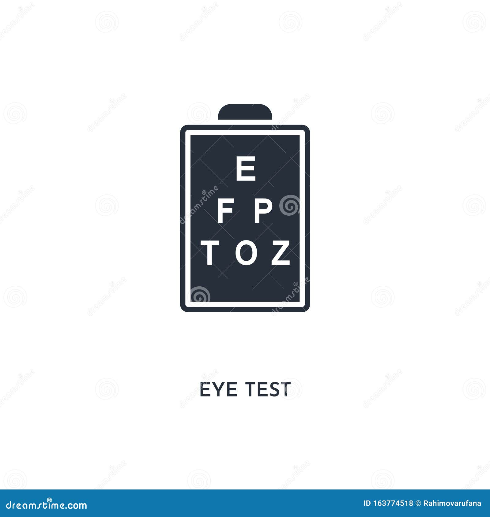 Eye Test Icon. Simple Element Illustration. Isolated Trendy Filled Eye ...