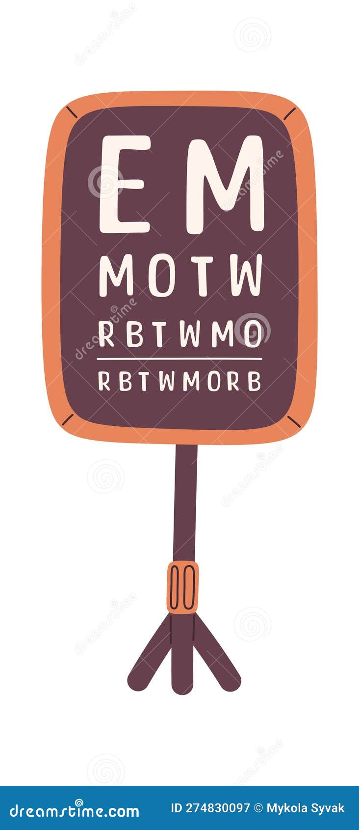 Eye Test Letters Chart stock vector. Illustration of chart - 274830097