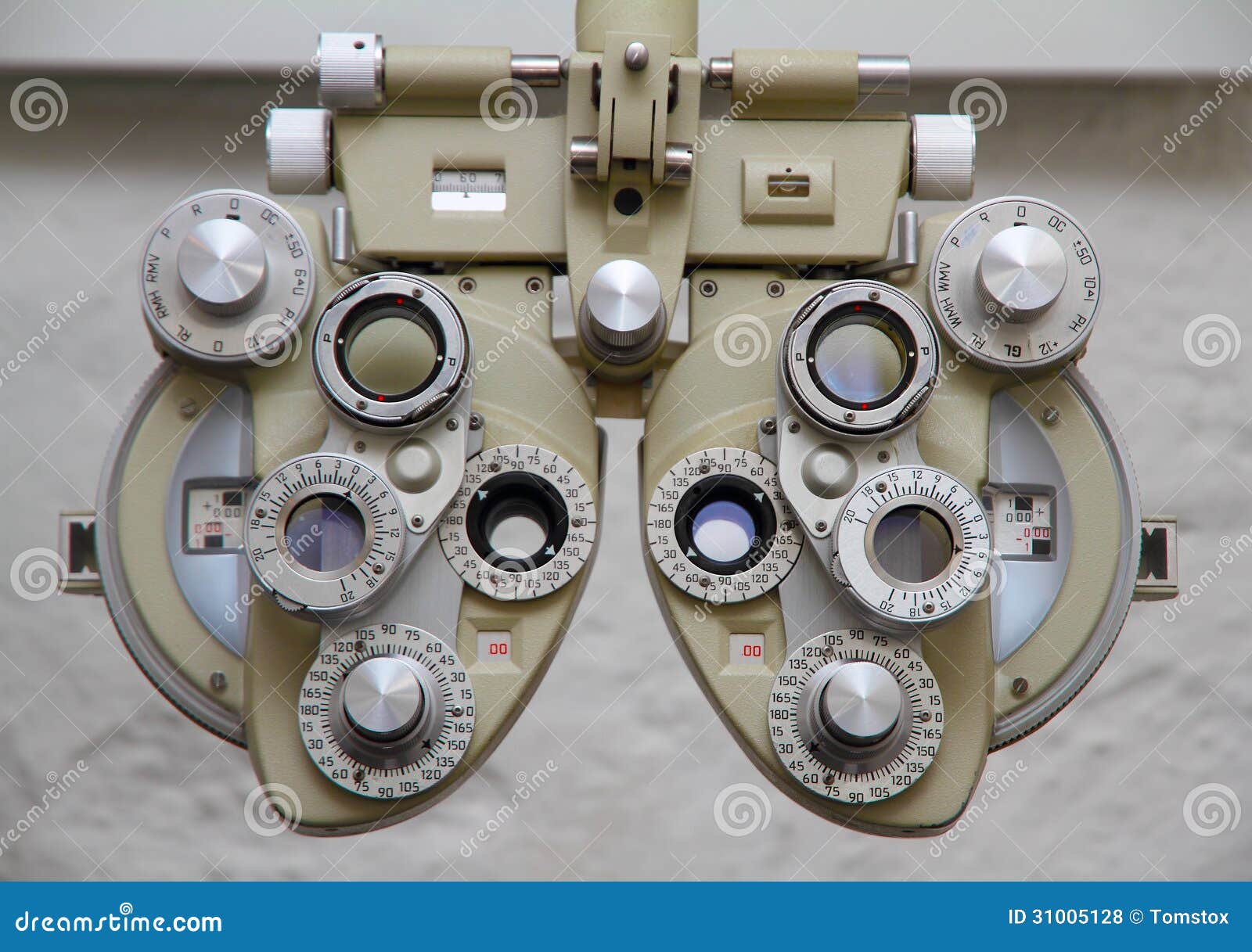 Eye Test - Opitician S Equipment Stock Photo - Image of device ...