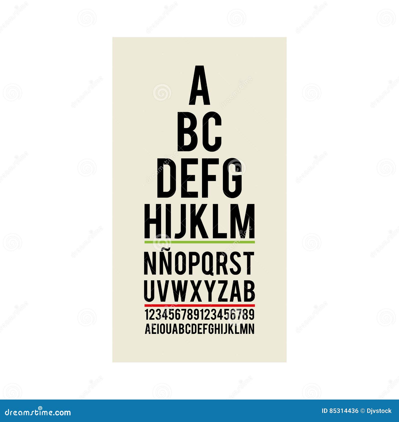 Eye test optical paper stock illustration. Illustration of isolated ...