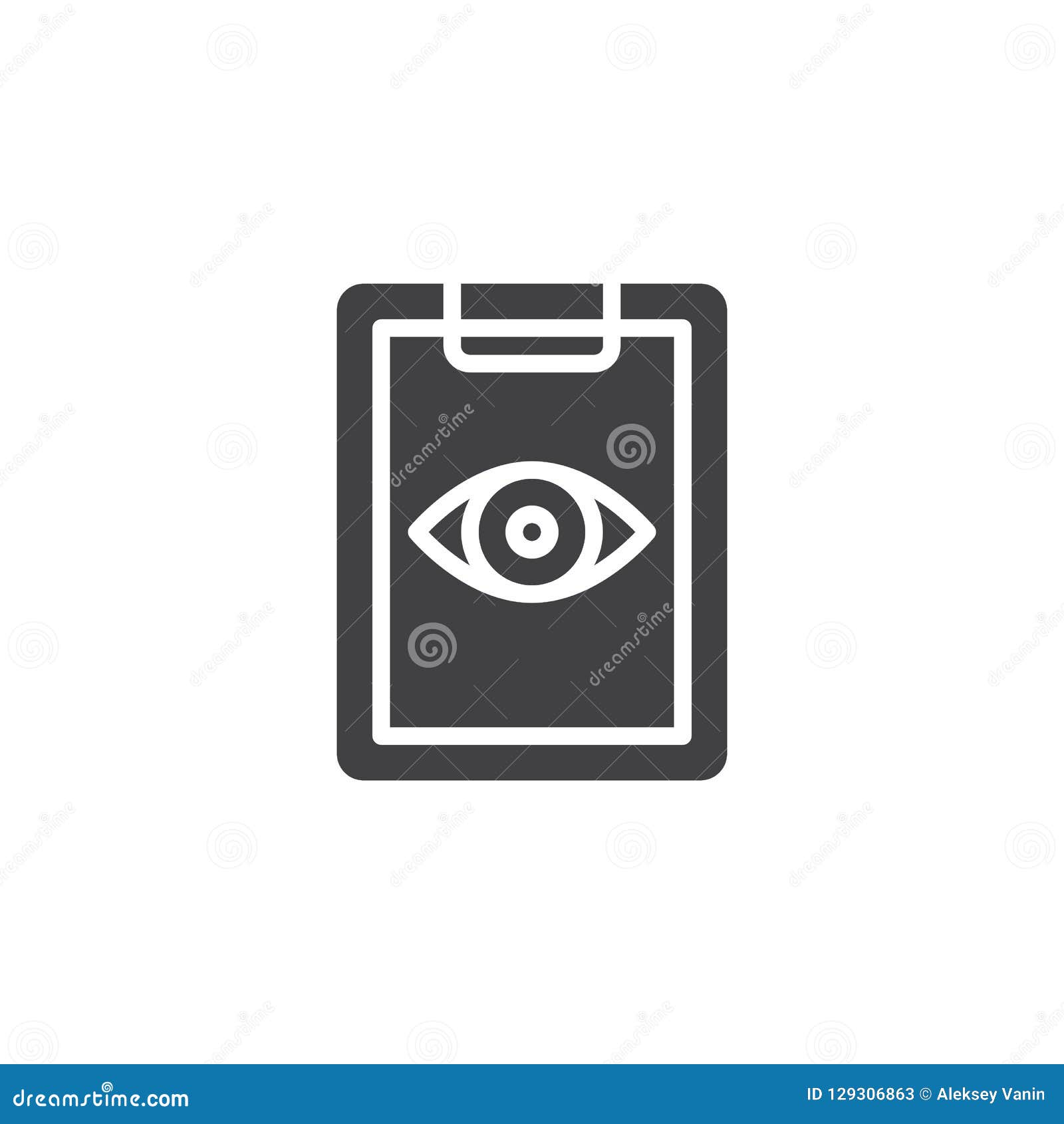 Eye test vector icon stock vector. Illustration of clipboard - 129306863