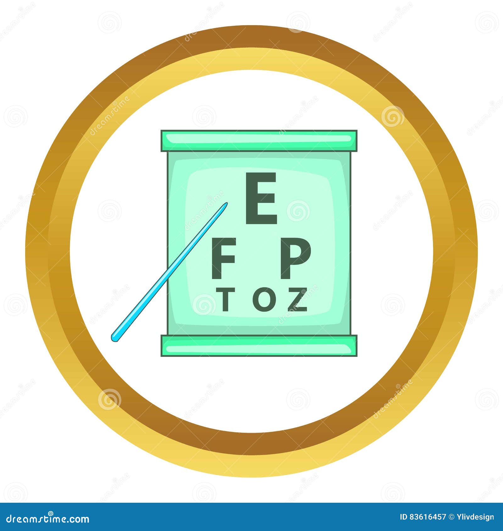 Eye test vector icon stock vector. Illustration of glaucoma - 83616457