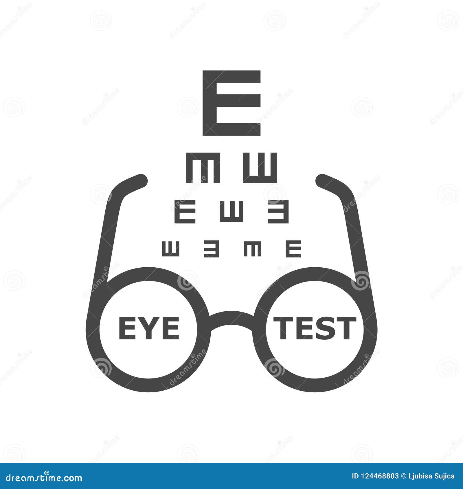 Eye Test Vector Icon, Ophthalmology Icon Stock Vector - Illustration of ...