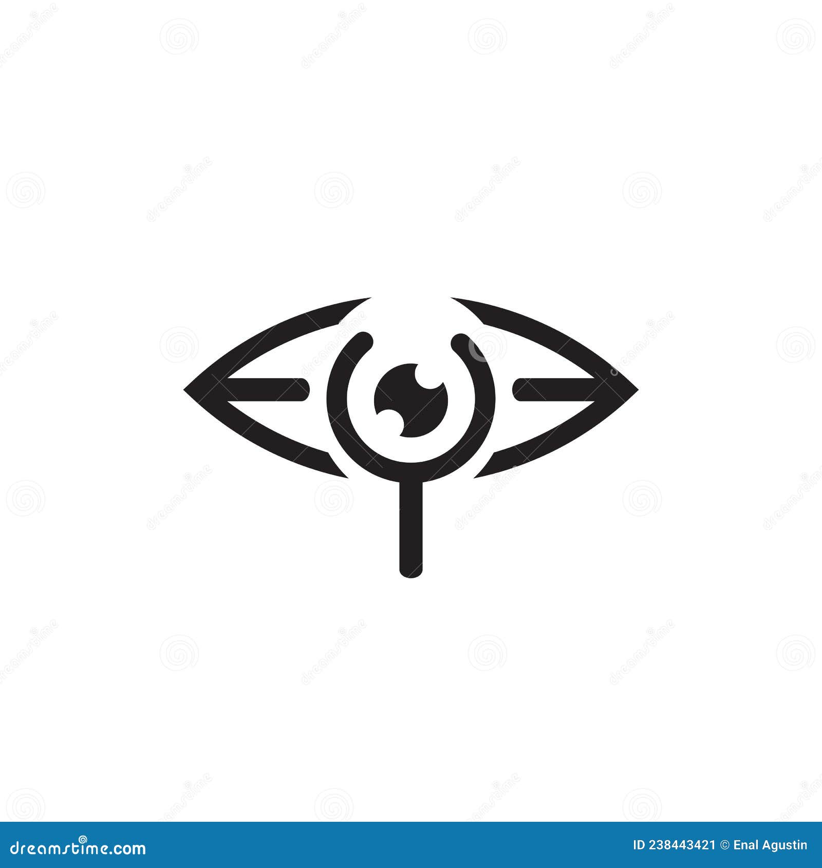 Eye text shape logo design stock vector. Illustration of element ...