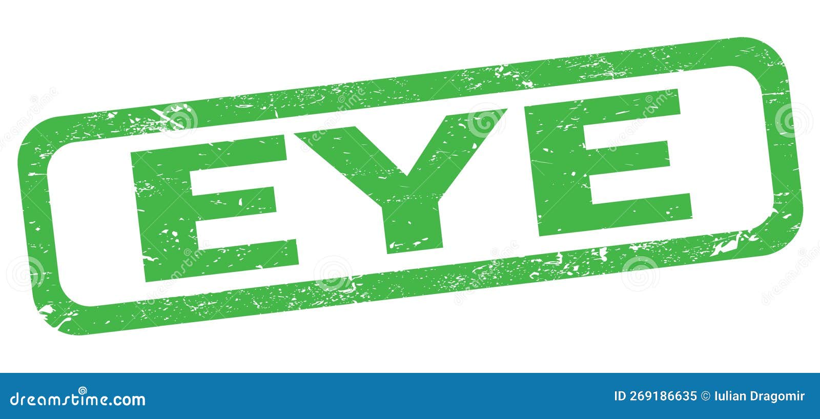 EYE Text Written on Green Rectangle Stamp Stock Illustration ...