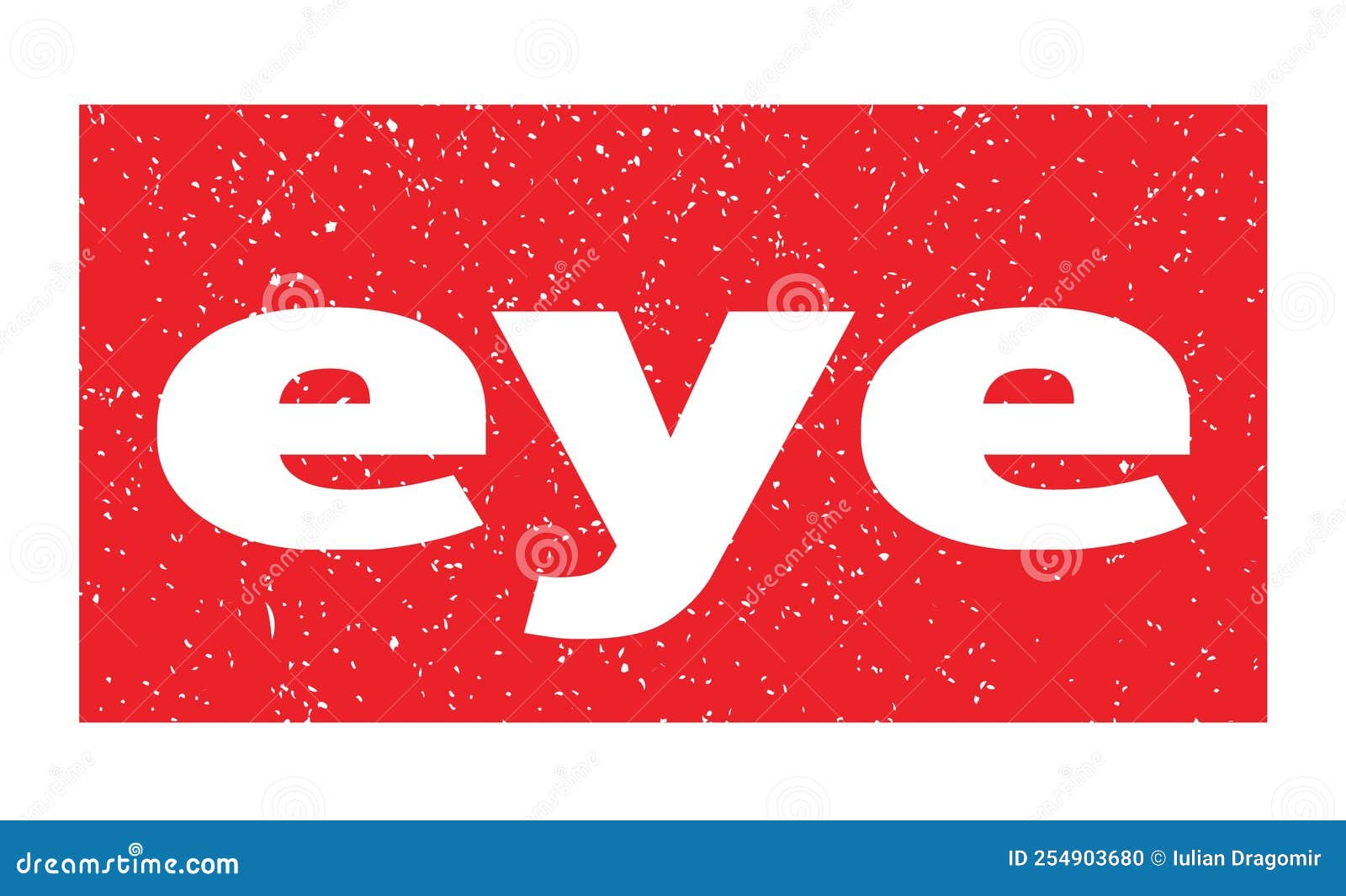 Eye Text Written on Red Stamp Sign Stock Illustration - Illustration of ...