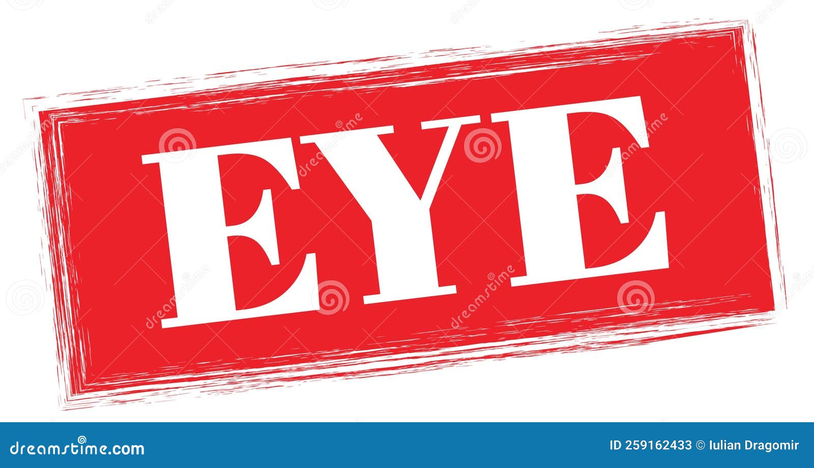 EYE Text Written on Red Stamp Sign Stock Illustration - Illustration of ...