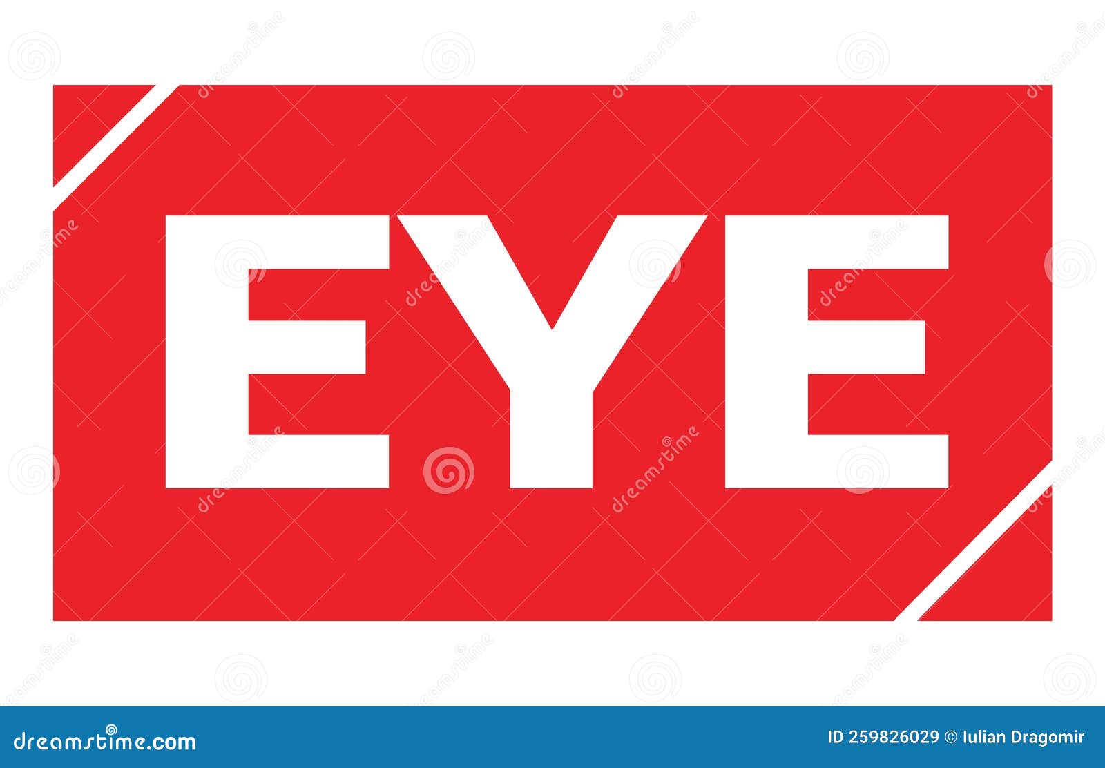 EYE Text Written on Red Stamp Sign Stock Illustration - Illustration of ...