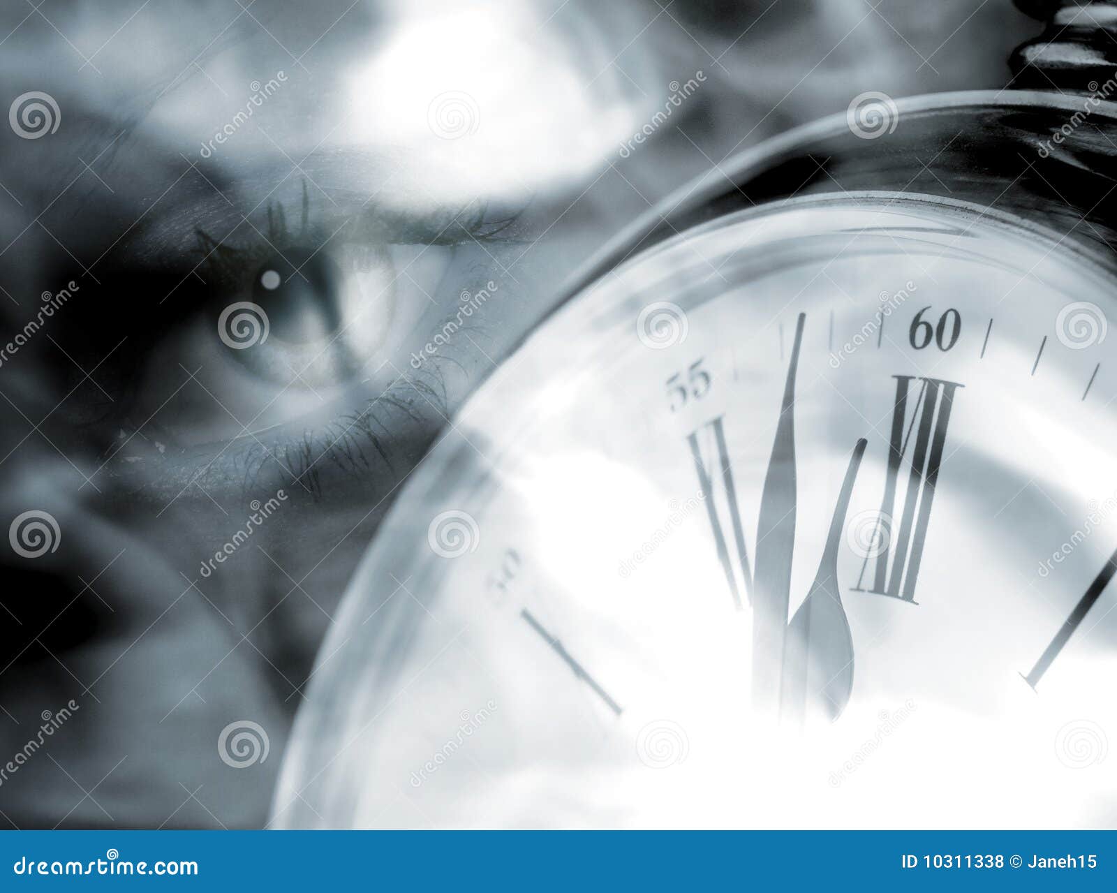 Eye on time stock photo. Image of metaphor, watch, curves - 10311338