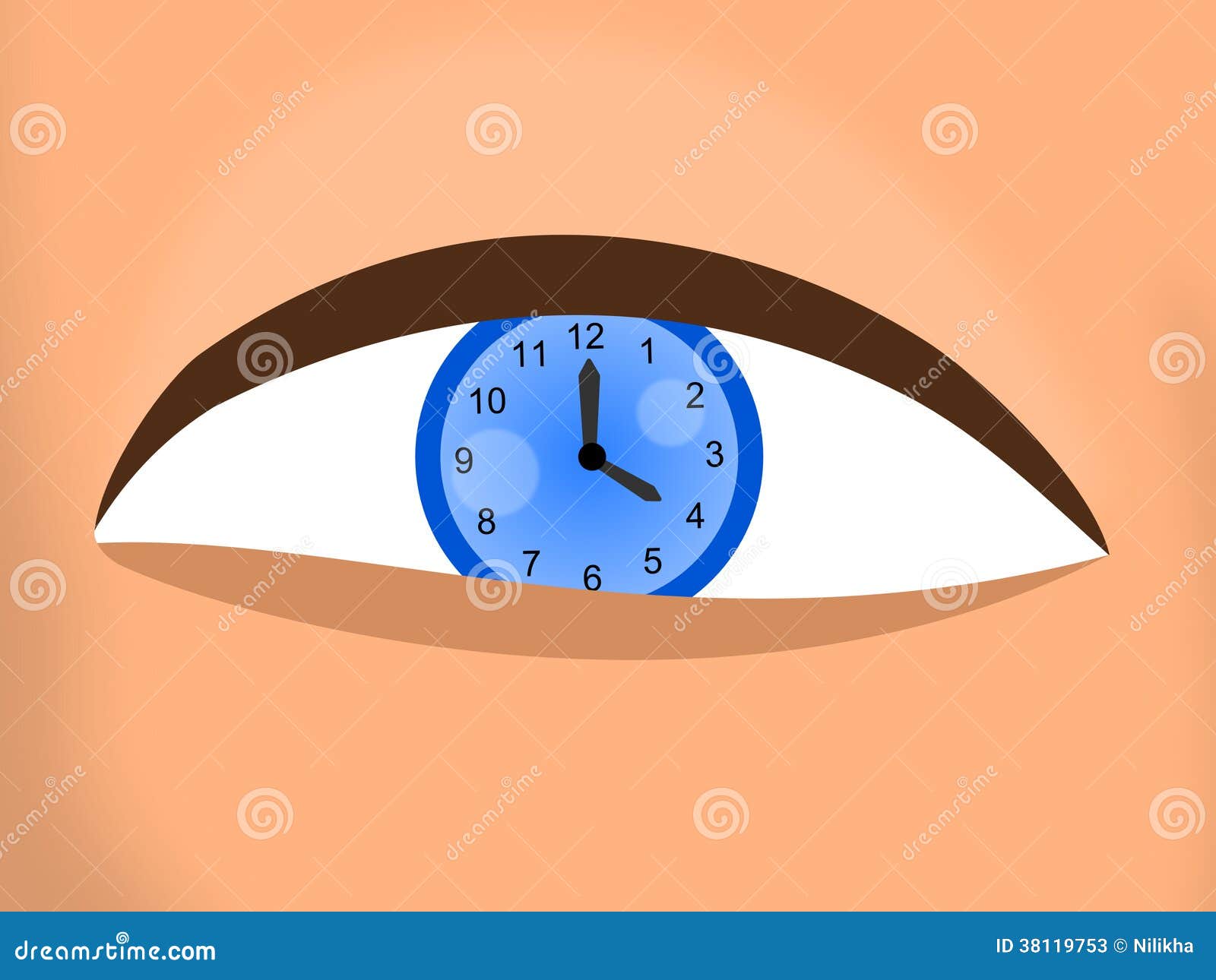 Eye time stock illustration. Illustration of style, time - 38119753