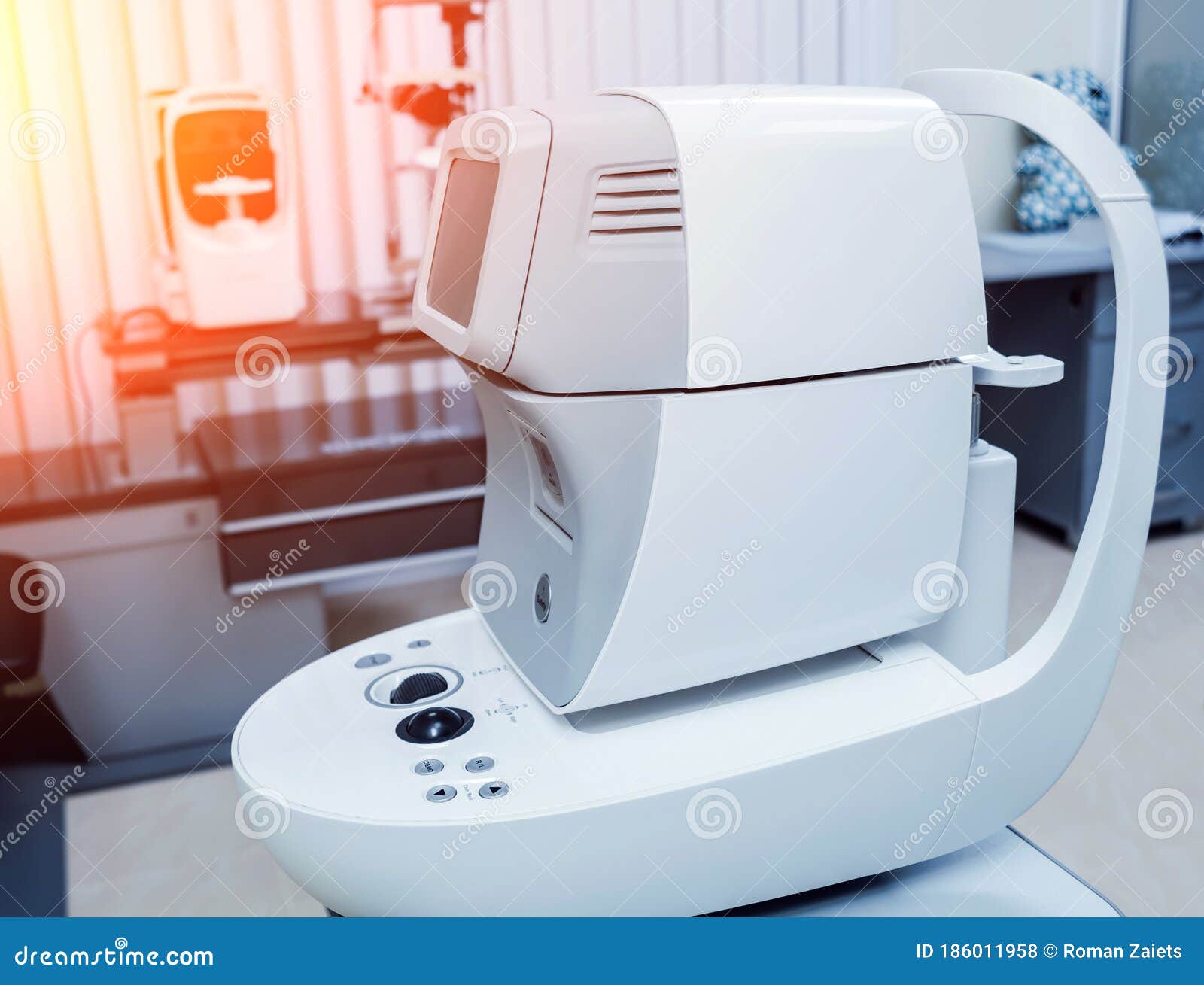 Eye Tonometry. Non-contact Tonometer. Glaucoma Checkup. Modern ...