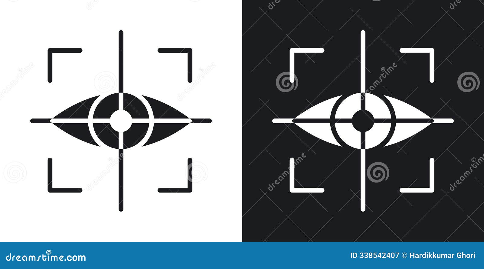 Eye Tracking Thin Line Vector Icon Set Stock Vector - Illustration of ...