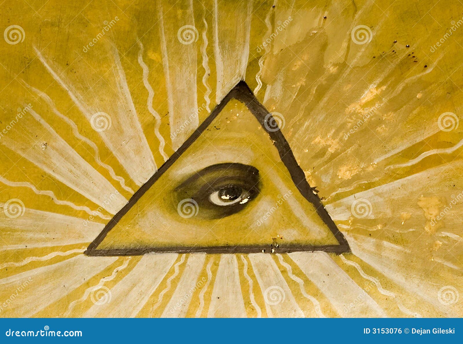 Eye on triangle stock illustration. Illustration of graphic - 3153076