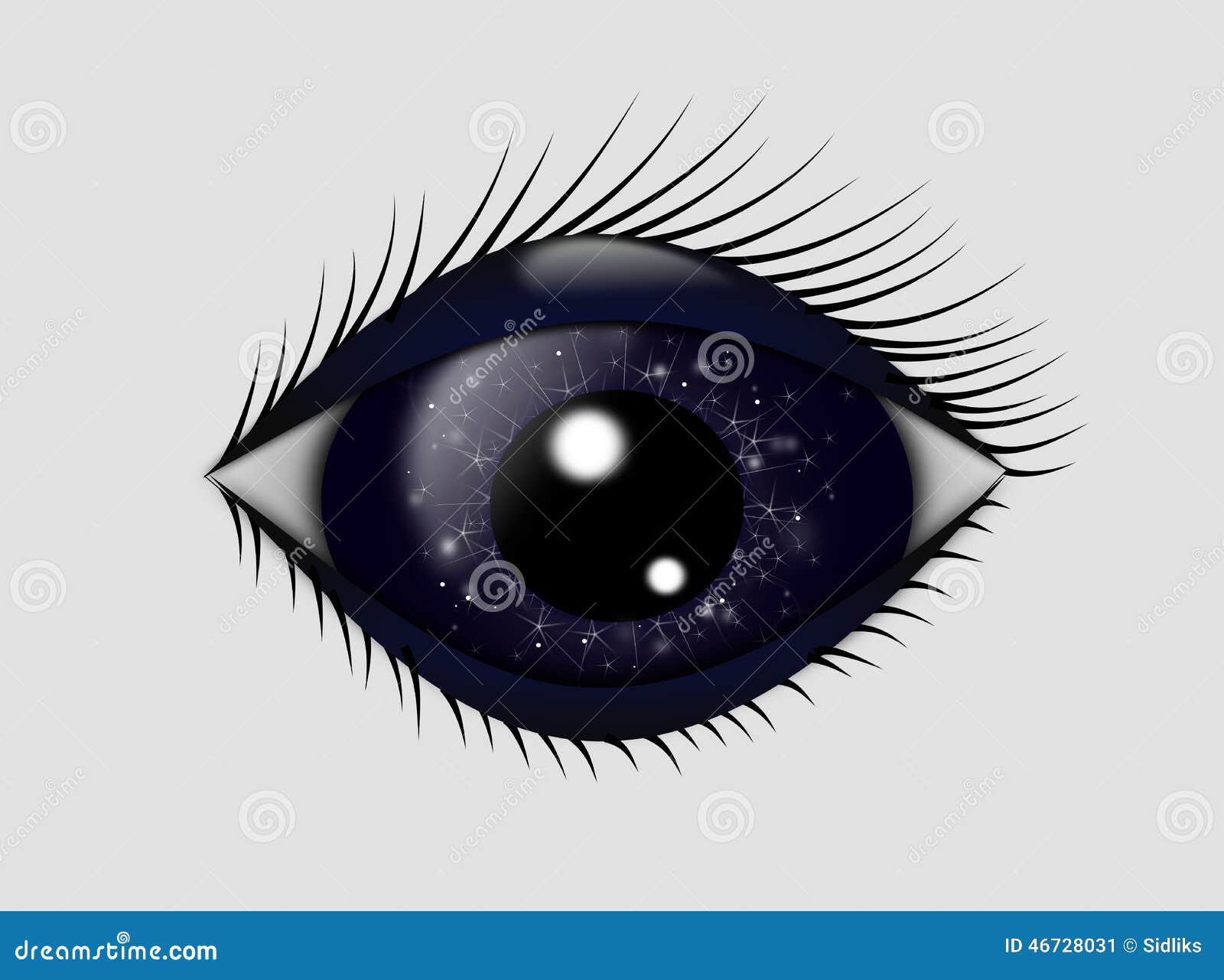 Eye of universe stock illustration. Illustration of bright - 46728031
