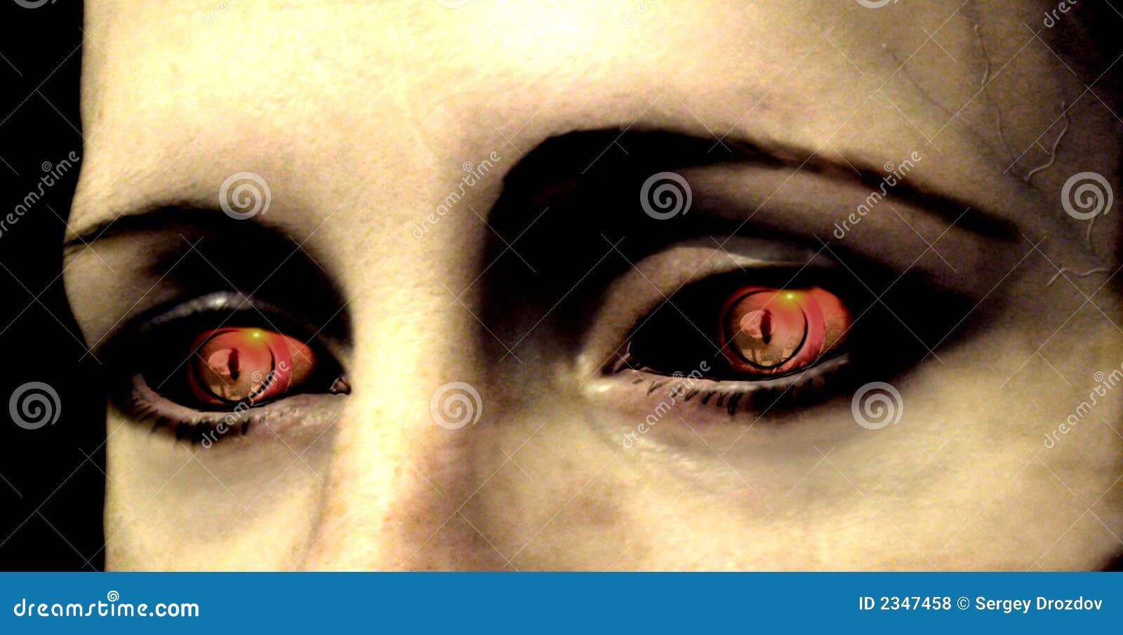 Eye of the vampire stock illustration. Illustration of reflection - 2347458