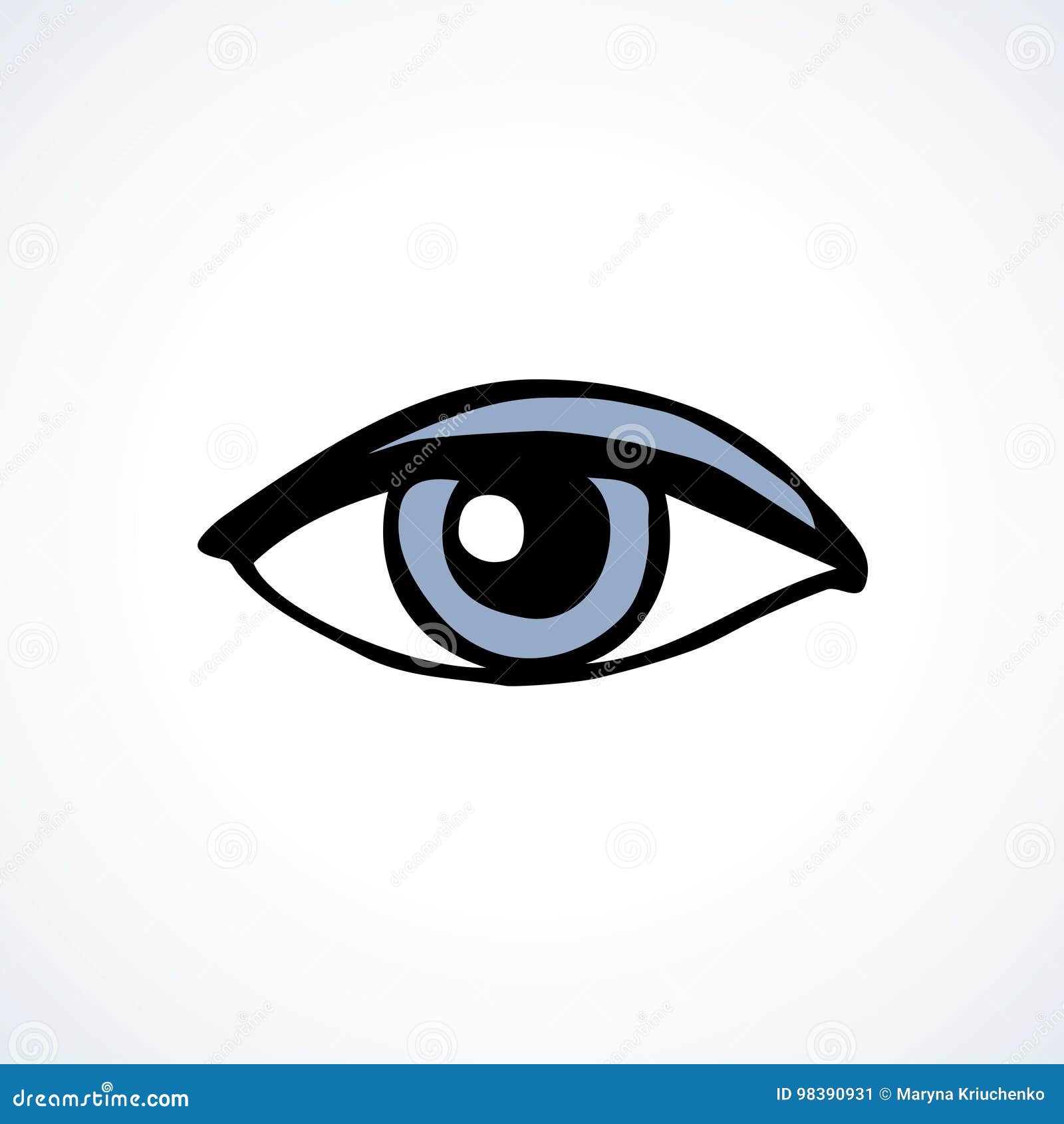 Eye. Vector drawing stock vector. Illustration of line - 98390931