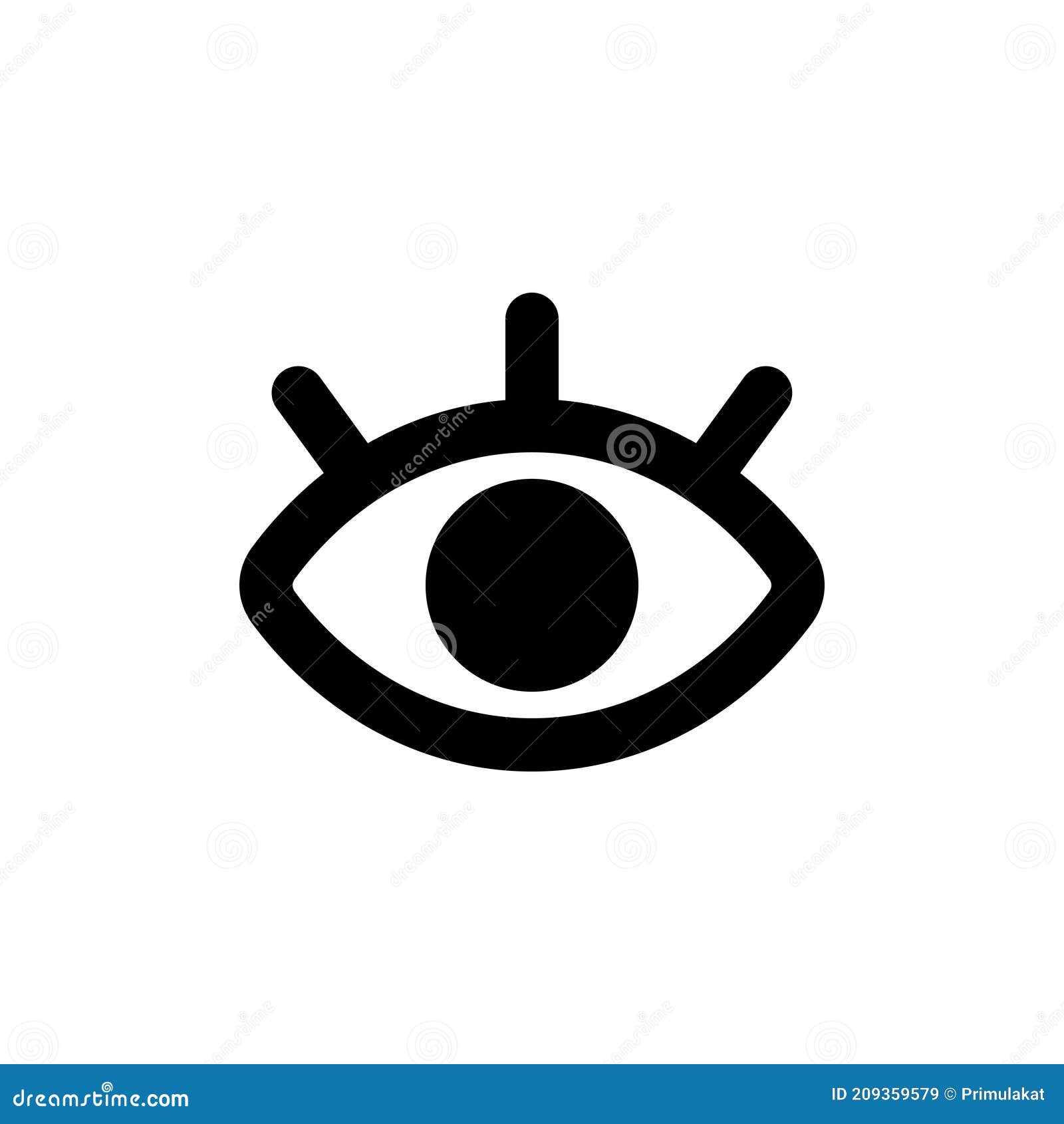 Eye Vector Icon. Isolated Single Eye Sign Stock Vector - Illustration ...