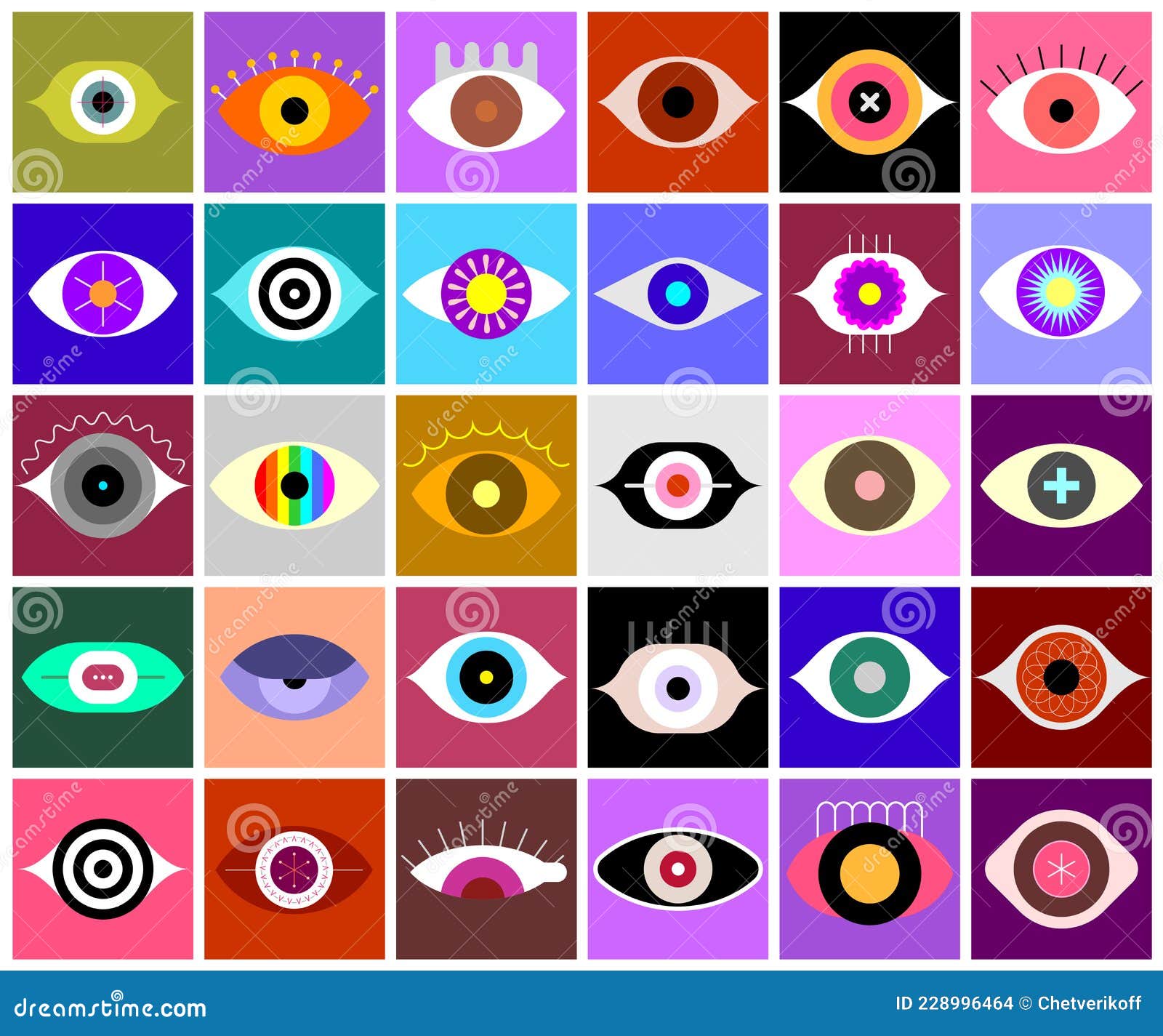 Eye vector icon set stock vector. Illustration of look - 228996464