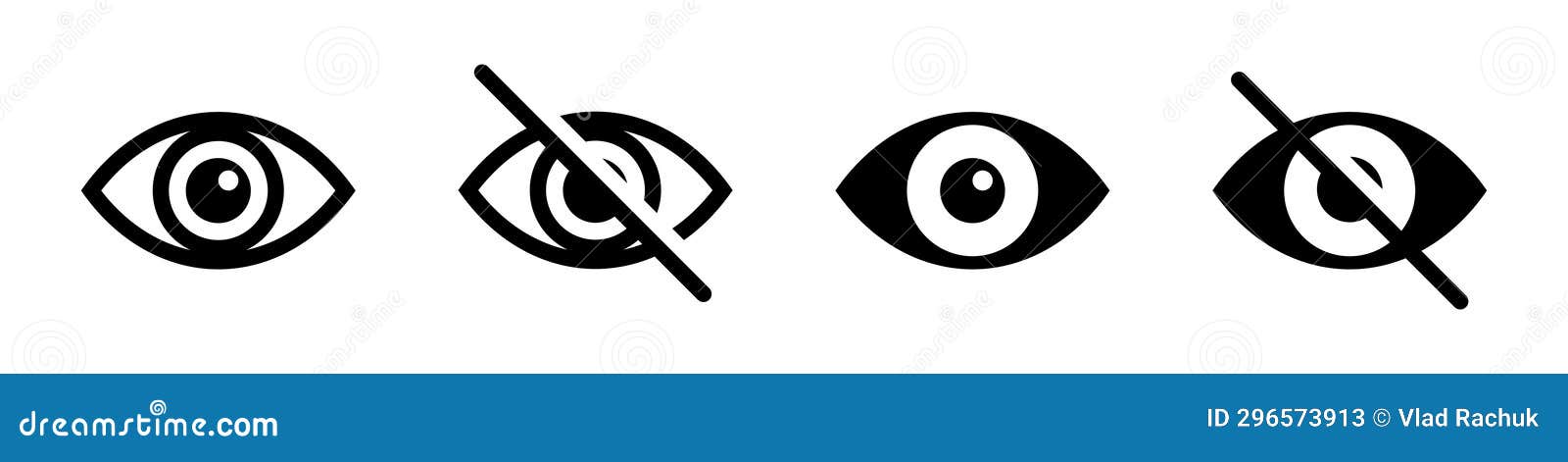 Eye Vector Icons. Eyesight Symbols. Vision Symbols Stock Vector ...