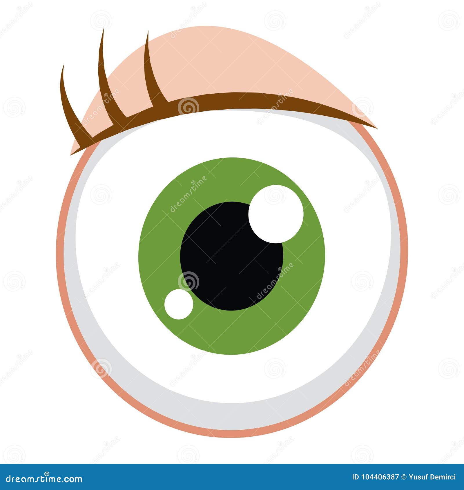Eye Vector Illustration stock vector. Illustration of child - 104406387