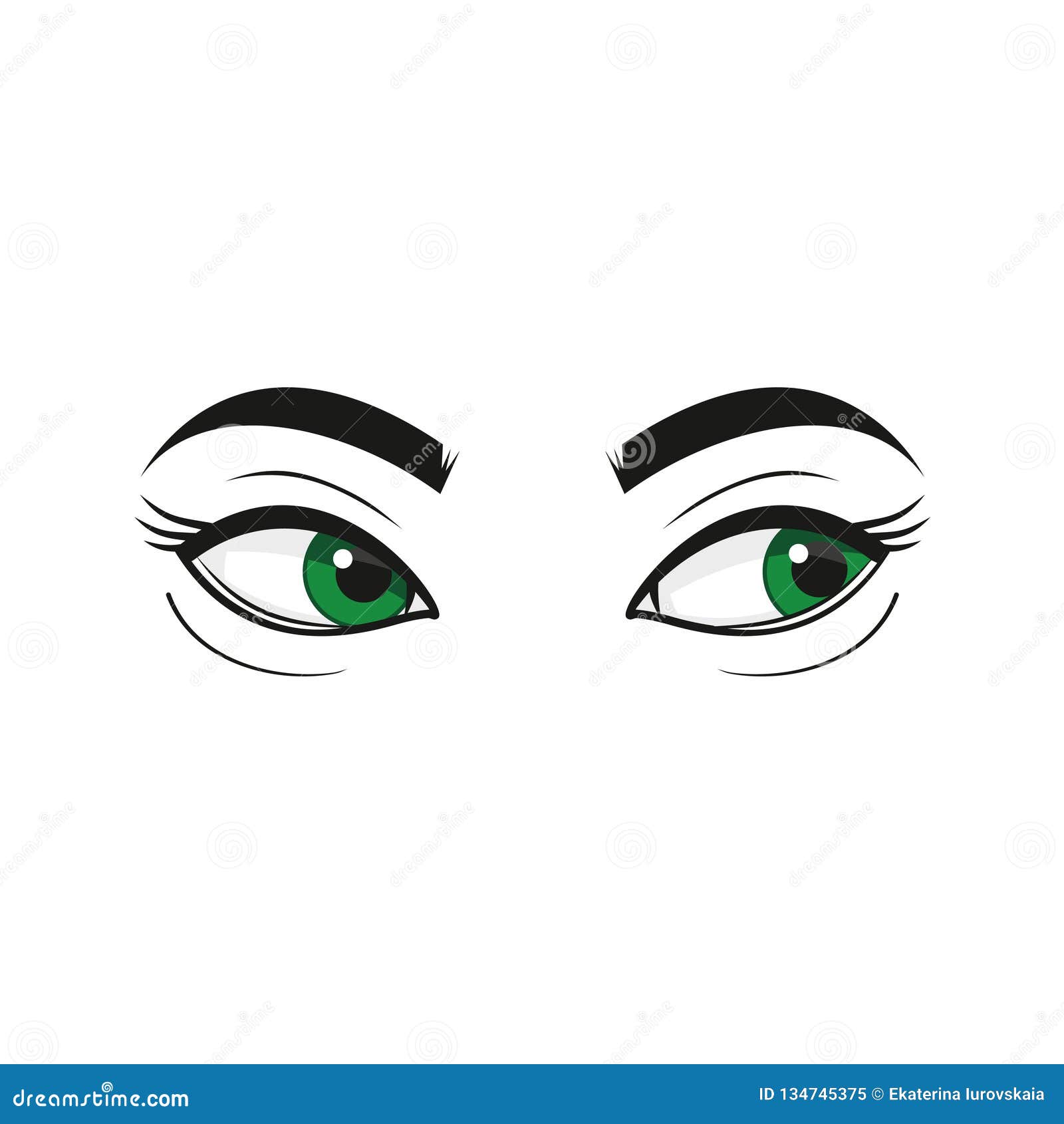 Eye - Vector Illustration. White Background. Beauty Makeup/. Stock ...